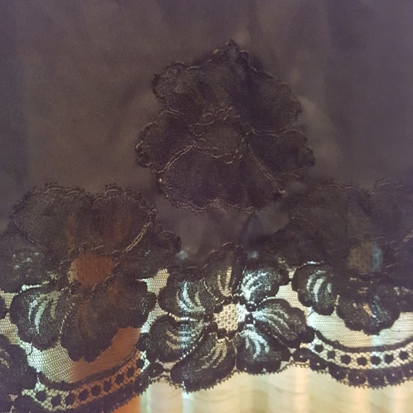 Vintage | Intimates & Sleepwear | Vintage Half Slip Black Nylon | Poshmark